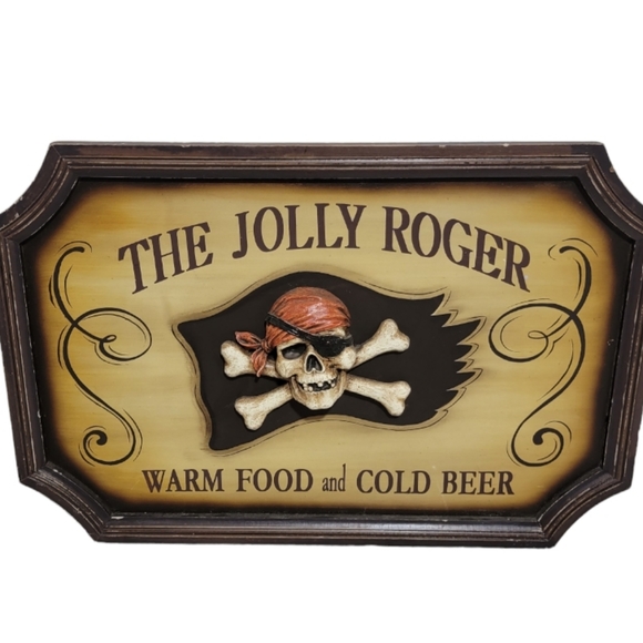 Wall Decor | Jolly Roger Pirate Pub Beer Sign Peter Pan Inspired | Poshmark